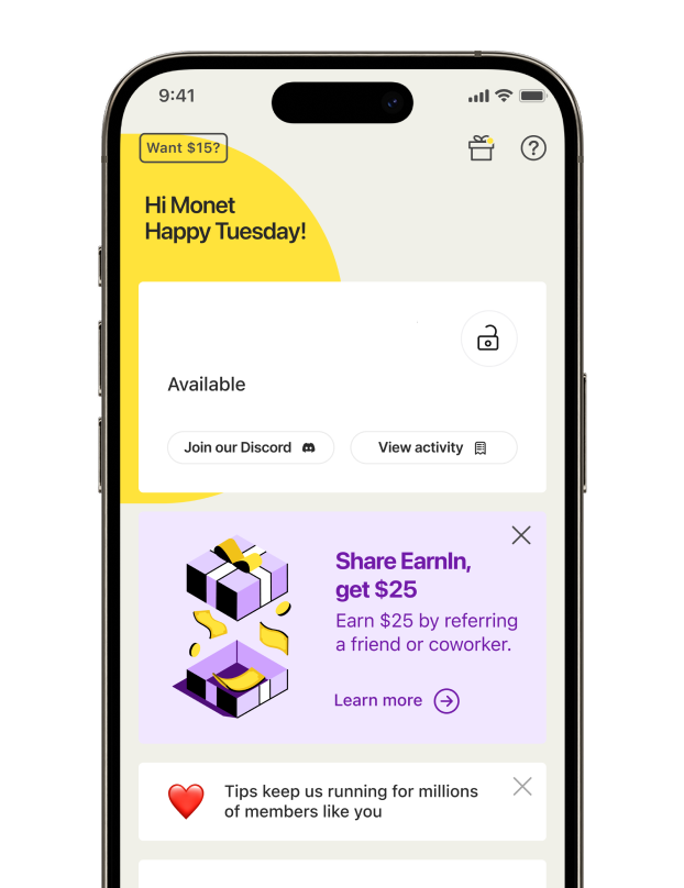 Live Pay On EarnIn Card | EarnIn